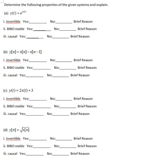 Solved Determine The Following Properties Of The Given Chegg