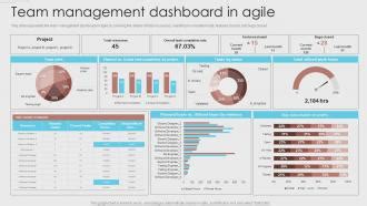 Team Management Dashboard In Agile Development Methodology PPT Sample