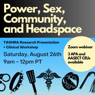 Power Sex Community And Headspace Assessing And Addressing Kink Identity In Therapy Tashra