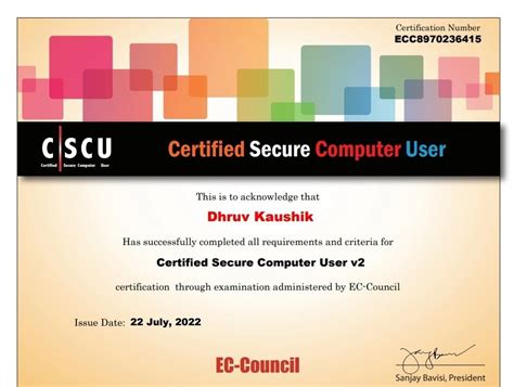 Dhruv Kaushik On Linkedin Cybersecurity Eccouncil Btech