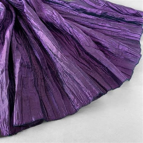 Tecido De Vestido Plissado Roxo Para Mulheres Material Por Meio Metro
