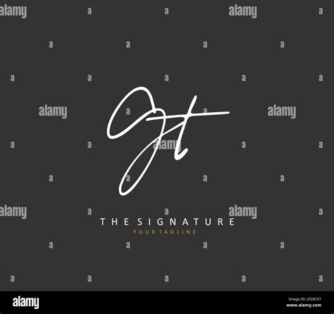 G T Gt Initial Letter Handwriting And Signature Logo A Concept