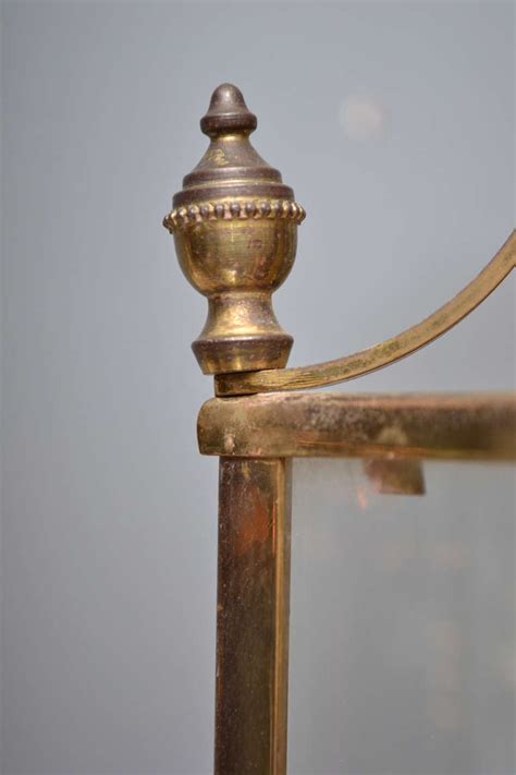 French Antique Brass And Glass Lantern At 1stdibs