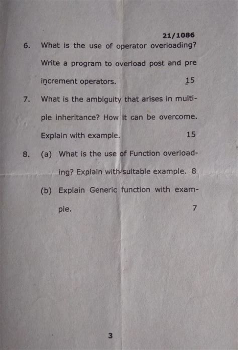 mgkvp bca iii sem question papers 2021
