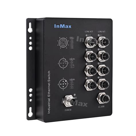 Inmax M12 Railway Ethernet Switches M12 Connectors 8 Port 10 100 1000m Railway Industrial