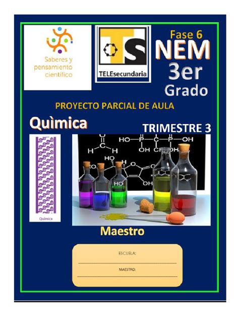 Cuadernillo Del Maestro Quimica Tercer Trimestre Pdf