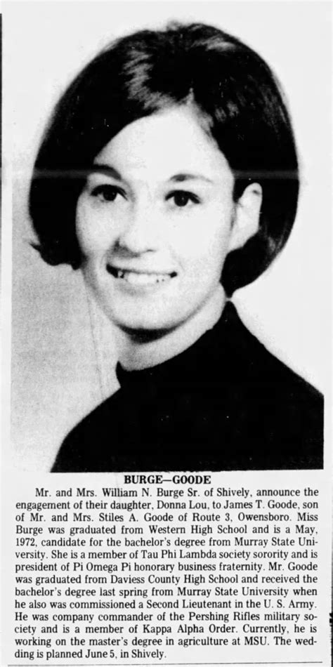 Burge Goode Engagement 1971 ™
