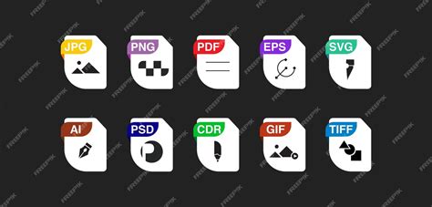 Premium Vector File Type Icons File Formats In Flat Design File And Documents Extensions Icons