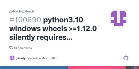 python3 10 windows wheels 1 12 0 silently requires numpy 1 23 0