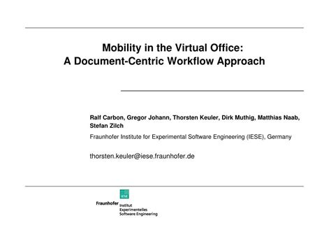Ppt Mobility In The Virtual Office A Document Centric Workflow Approach Powerpoint