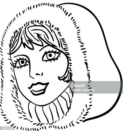 Handdrawn Fashion Model Vector Illustration Womans Face向量圖形及更多不完整圖片