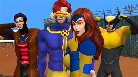 Sims Jean Grey Scott Summers Remy Lebeau And Logan X Men For