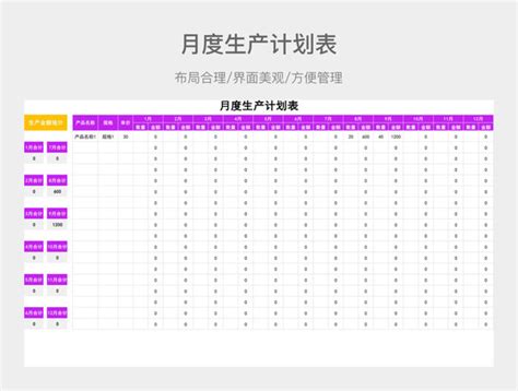 月生产计划表 月生产计划表图片 月生产计划表模板 觅知网