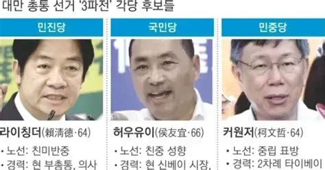 대만 총통선거 여론조사 공표 금지여당 우세 속 막판 부동층 표심이 변수