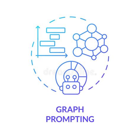 Graph Prompting Blue Gradient Concept Icon Stock Vector Illustration