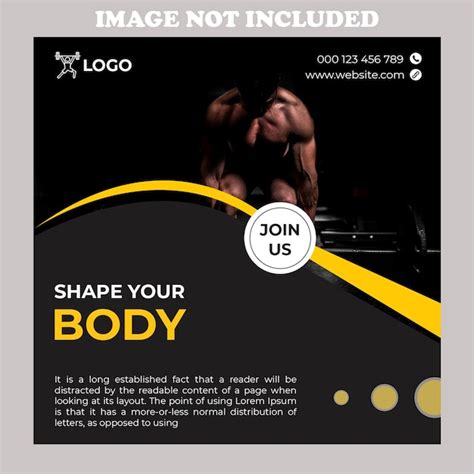 Premium Psd Gym Fitness Social Media Post Template