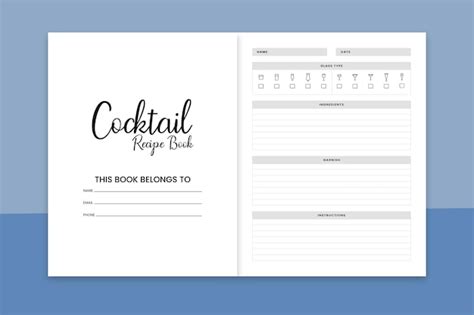 Premium Vector Cocktail Recipe Book