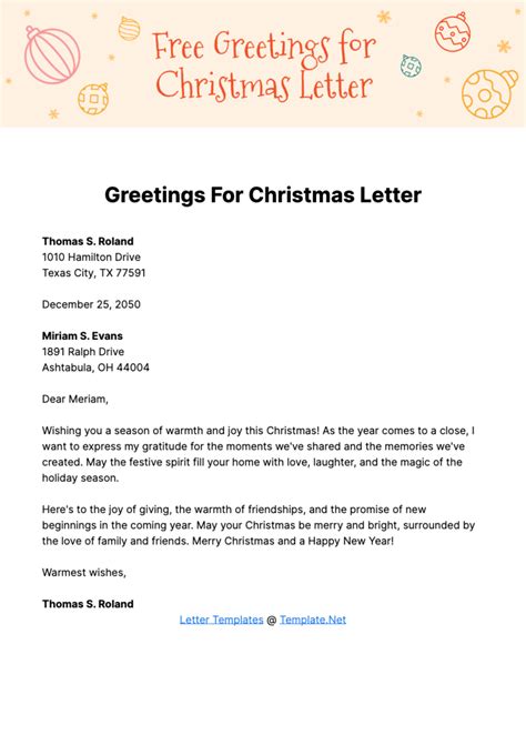 Free Christmas Letter Templates Editable And Printable