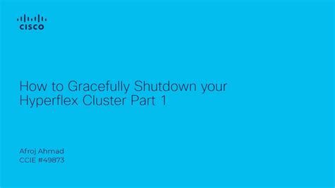 Gracefully Shutdown Hyperflex Cluster Part YouTube