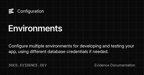 Environments