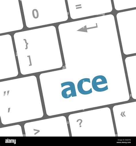Ace On Computer Keyboard Key Enter Button Stock Photo Alamy