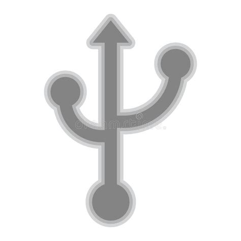Isolated Usb Connection Symbol On White Background Stock Vector Illustration Of Cable Connect