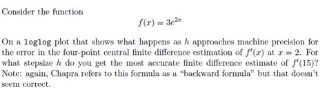 Solved Consider The Function F X 3e22 On A Loglog Plot Chegg