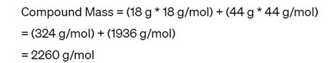 Compound Mass Calculator Calculator Doc