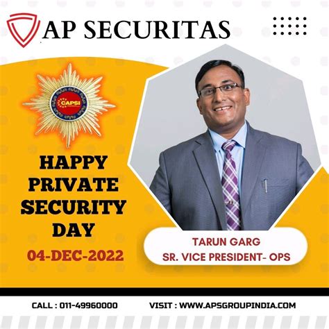 Tarun Garg On Linkedin Wishing All A Very Happy Private Security Day Apsgroup Security