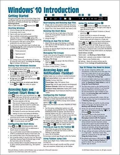 Windows 10 Introduction Quick Reference Guide Cheat De Beezix Inc