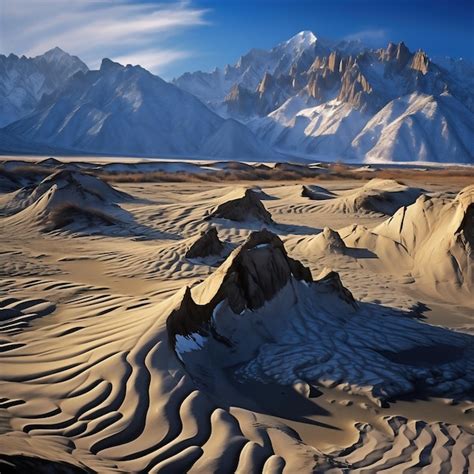 Premium Ai Image Cold Desert Skardu Pakistan Generative Ai
