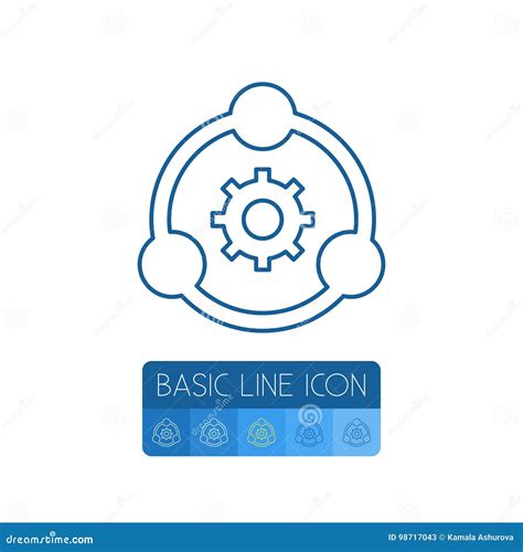 Outline Cogwheel Dividers Upload File And Risk Management Line Icons For Web App Vector