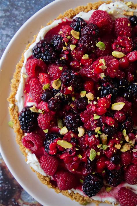 Mixed Berry Cheesecake No Bake 10 Min Prep Time