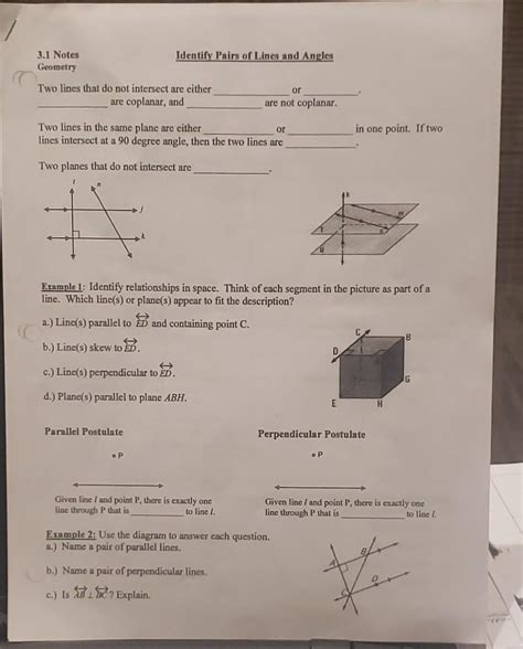 Solved Two Lines That Do Not Intersect Are Either Or