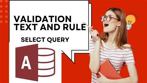 validation rule and select query in ms access youtube