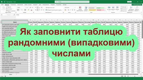 Як заповнити таблицю Excel рандомними випадковими числами Youtube