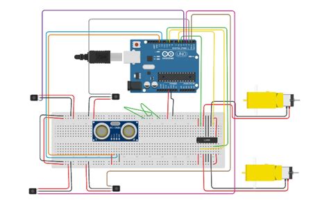 circuit design sumo robot artjom ja kamilla tinkercad