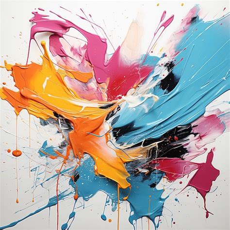 Premium Ai Image Abstract Expressionism Paint Wall
