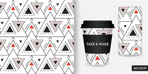 Premium Vector Geometric Seamless Pattern With Triangles