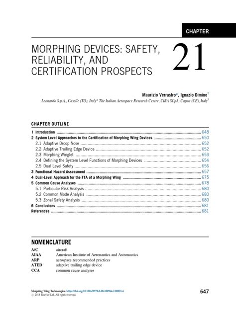 Chapter 21 Morphing Devices Safety Reliability A 2018 Morphing