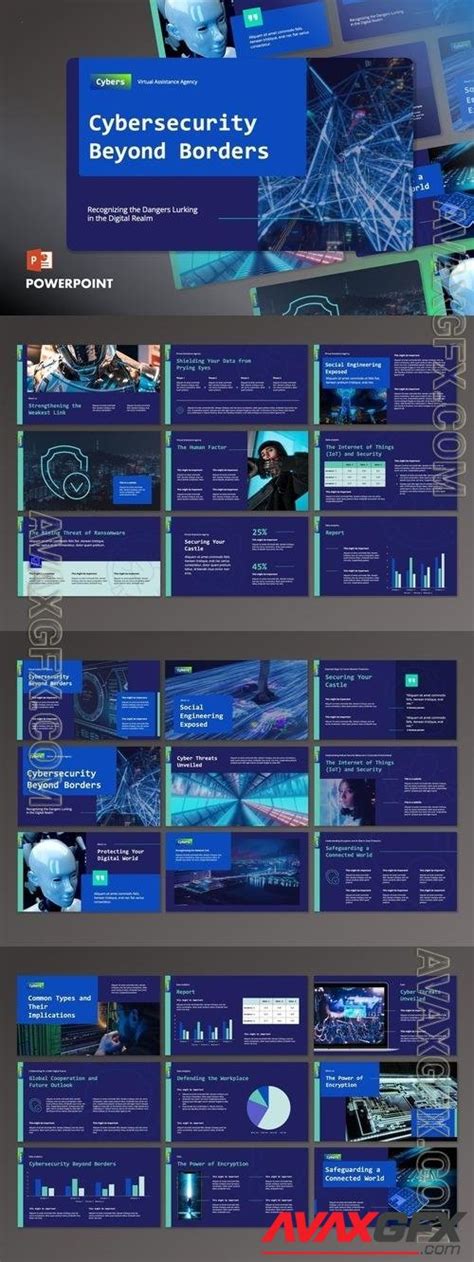 Cybers Cyber Security Technology Powerpoint AVAXGFX