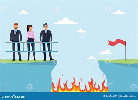Overcoming Obstacles Concept Characters Seeking Success Developing