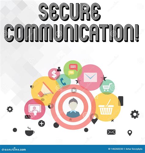 Handwriting Text Writing Secure Communication Concept Meaning Preventing Unauthorized