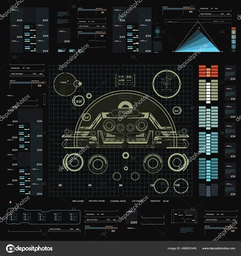 Futuristic Blue Virtual Graphic Touch User Interface Stock Vector By