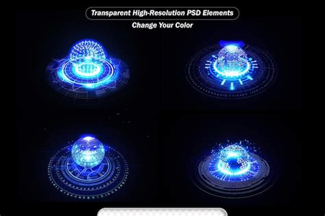 Abstract Circle Digital Circuit Concept Light Circle Network Blue Premium Ai Generated Psd