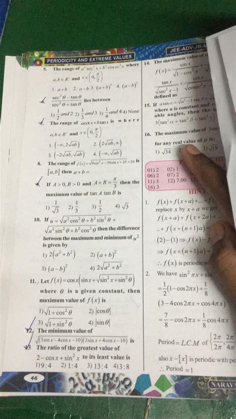 PERIODICITY AND EXTREME VALUES 5 The Range Of StudyX