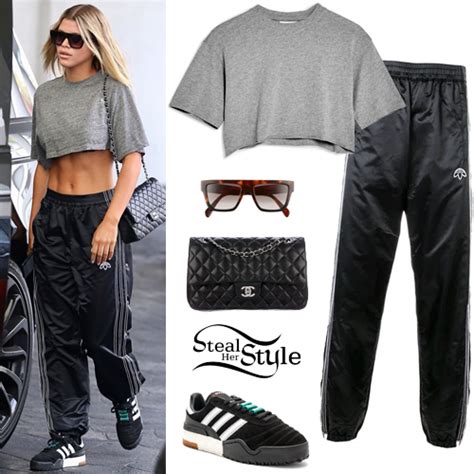 Sofia Richie Crop Tee Track Pants Steal Her Style