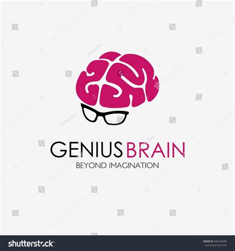 Genius Brain Logo Vector Illustration Stock Vector Royalty Free