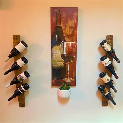 Wine Barrel Stave Wine Rack Single Stave Etsy