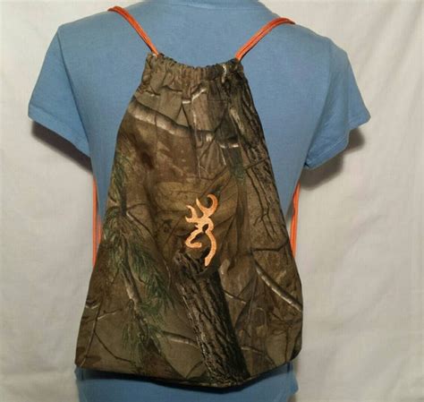 Realtree Camo Drawstring Backpack Orange Camo Backpack